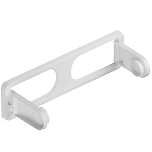 DecorRack Wall Mount Paper Towel Holder for Kitchen and Bath, Flexible Shatterproof -BPA Free- Plastic, Vertical or Horizontal Mount, Under Cabinet Folding Dispenser, Includes 2 Screws, White (1 Pack)