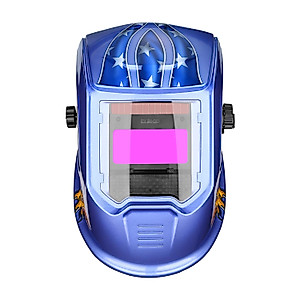 Welding Helmet Auto Darkening: DEKORPO Auto Darkening Welding Welder Helmet Mask Hood Helmets (Blue Eagle)