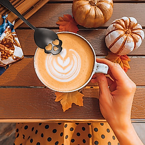 Skull Spoons Stainless Steel Coffee and Espresso Spoons for Tea, Milk, Sugar Stirring, Dessert, Cake (Mixed Color,5 Pieces)