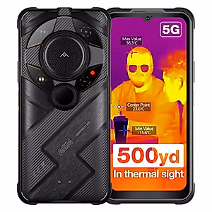 AGM G2 Guardian 5G Rugged Smartphone with 256x192 Resolution Thermal Camera, Rugged Phone with 20MP Infrared Night Vision, 108MP Main Camera, Qualcomm QCM6490, 6.58" FHD+ 120Hz, 7000mAh, 12+256GB, NFC
