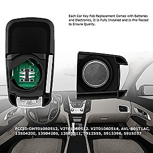 Keyless Entry Remote Uncut Flip Key Fob Fits for Chevrolet Cruze/Equinox 11-2015, Buick Lacrosse10-2016 FCCID: OHT01060512 315Mhz (Pack of 1)