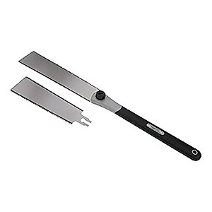 Amazon Basics 2-Piece Pull Hand Saw with Double Edge Blade Cutting For Woodworking - 9.5-inch & 13-inch