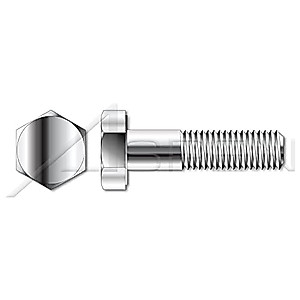(5 pcs) M33-3.5 X 300mm, DIN 931 / ISO 4014, Metric, Hex Head Cap Screws Bolts, Part Thread, A2 Stainless Steel