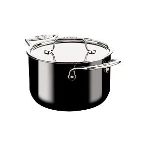 All-Clad FUSIONTEC Natural Ceramic with Steel Core Soup Pot, 4 quart, Onyx