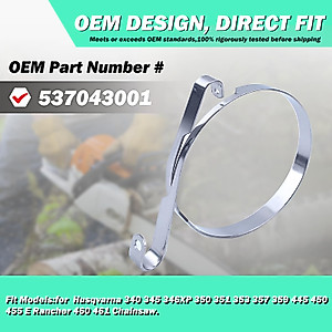 Adefol Chain Brake Band for Husqvarna 340 345 359 346XP 445 450 455 E Rancher 460 461 Chainsaw 537043001 Assembly