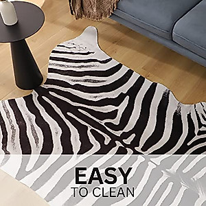 KASENTEX Cowhide Print Area Rug, Country Western Rugs, Cute Animal Printed Carpet Floor Mat for Bedroom Living Room Home Decor, Cow Print 6.2ft x 7ft