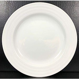 Crate & Barrel Portugal Spal Porcelain 8 1/4" White Ribbed Salad Plate