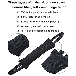 Clysrou Dog Tug Toy Dog，Tough Jute Bite Pillow - Durable, Training Equipment - Puppy to Large Dogs Interactive Toy.