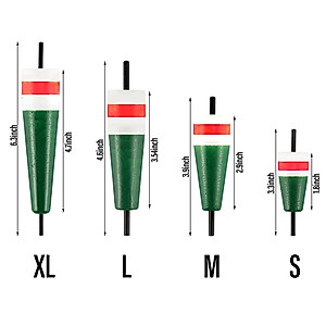 Dr.Fish 5 Pack Popping Cork Floats Foam Float Fishing Bobbers for Carolina Rig Freshwater Saltwater Fishing Tackle Accessories for Bass Catfish Speckled Trout Redfish Flounder