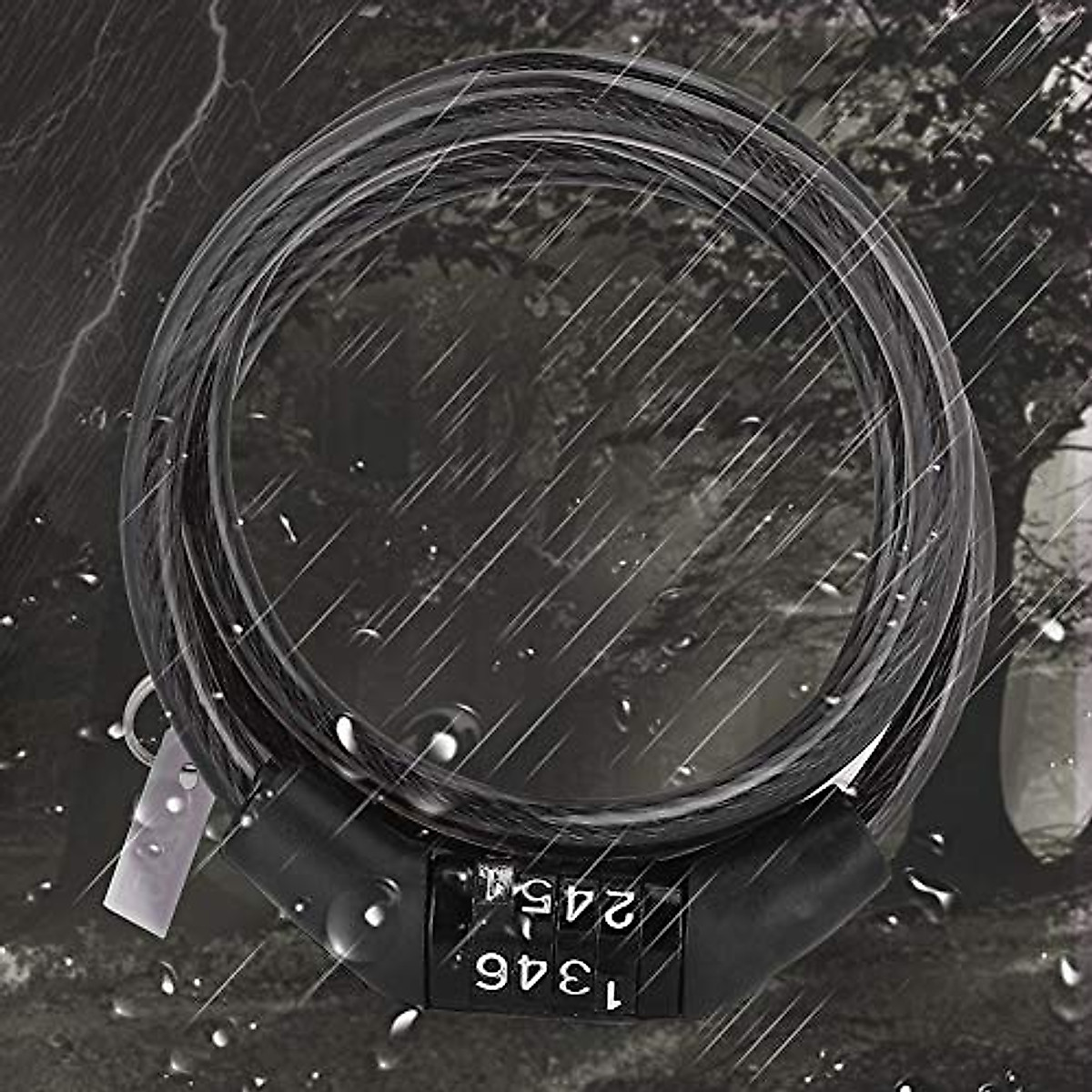 SALUTUY Bicycle Steel Cable Lock, Passwords Bike Lock High Strength Anti-Theft Folding for Bike Mountain Bicycle