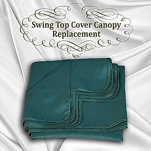 BenefitUSA Swing Canopy Cover ONLY 77"x43" - Polyester Top Replacement UV Block Sun Shade for Outdoor Garden Patio Yard Park Porch Seat Furniture (Green)