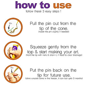 Temporary Tattoo India Painting Tattoo Paste Cone, 3 Tubes Brown Paste Cone Indian Body Art Painting Drawing (Brown, 3 Cones)