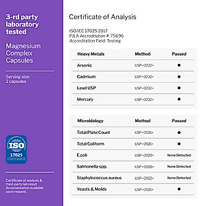 Magnesium Citrate Capsules - High Absorption Magnesium Supplement for Muscle, Nerve Health and Relaxation