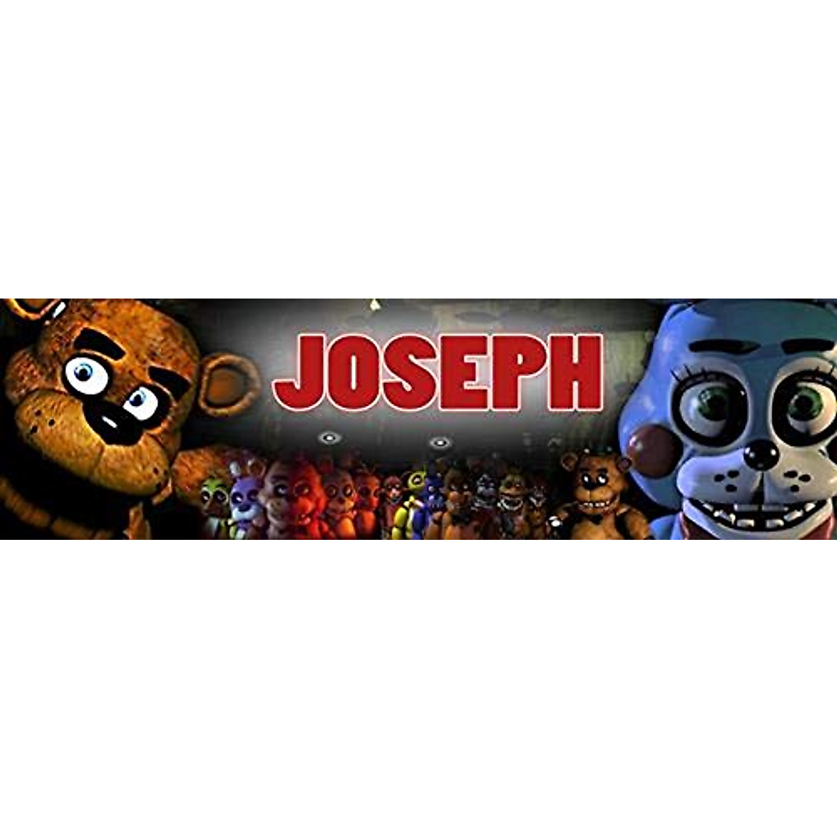 Five Nights at Freddy's - Personalized Birthday Name Poster with Custom Name On it, Border Mat and Frame Options