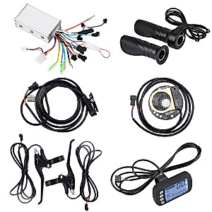 YOLUFER 24V/36V 250W/350W Brushless Motor Controller Kit Electric Motor Control with LCD Panel for E-Bike Electric Bike Scooter