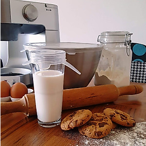 Silicone Stretch Lids, Reusable Plastic Wrap Alternative, 6 Pcs Silicone Lids, Eco Friendly Food Storage Covers for 3” - 11” Container, Bowl, Cup – Dishwasher Safe Bowl Covers, Clear