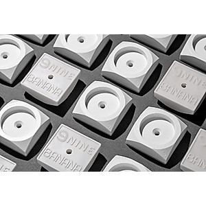 NINE BANANA 1st Nonslip Sturdy & Stylish Matte White Square Gate Wall Protector (4 Pack x 1Set) - Safety Wall Pads for Child Dogs Pet Gates, Doorways, Stairs, Gates with Door