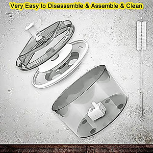 OFUN Cat Water Fountain 2L/ 67 oz, Ultra Quiet Automatic Water Fountain for Cats, Small Dogs, Multiple Pets, Pet Water Bowl Dispenser with Light & Free 5Pcs Replacement Filter & Cleaning Brush