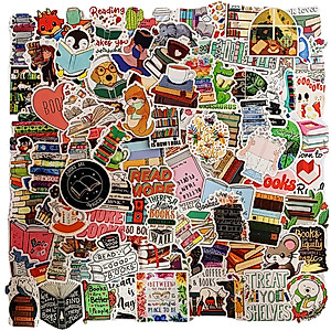 WOSHIDEFA 100PCS Reading Stickers,Waterproof Motivational Stickers for Journalings Planner,Trendy Vinyl Stickers for Water Bottles Book Laptops Stickers for Kids