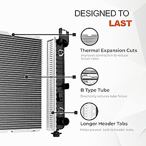Klimoto Radiator | Compatible with Toyota Tacoma 1995-2004 2.4L 2.7L 3.4L L4 V6 | Compatible with TO3010178 16400C040 1641007060 1641007061