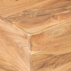 QJBSAVVA Coffee Table V-Shape 26"x26"x11.8" Solid Acacia Wood,Bedside Tables Side Tables End Tables Entrance Tables Suitable for Meeting Rooms, Reception Rooms, Offices
