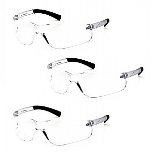 Pyramex Ztek Bifocal Reader Safety Glasses with Clear Lens S2510R20 (3 Pair) (+2.0 Lens)