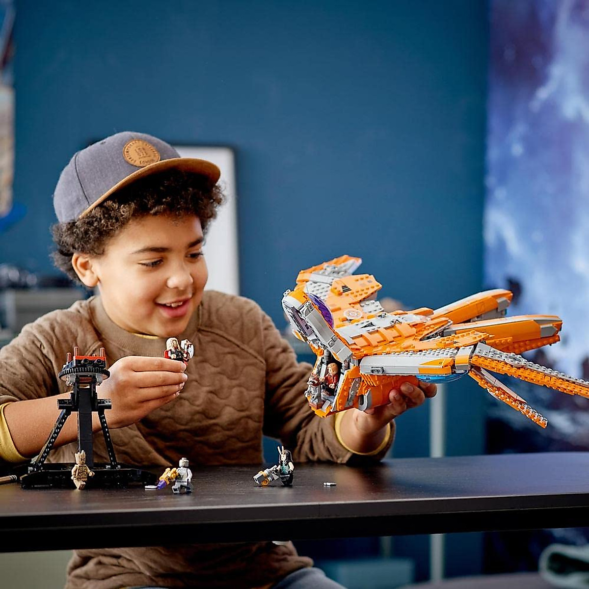 LEGO 76193 Marvel The Guardians’ Ship Large Building Set, Avengers Spaceship Model with Thor & Star-Lord Minifigures, 14 min years, 99 max years