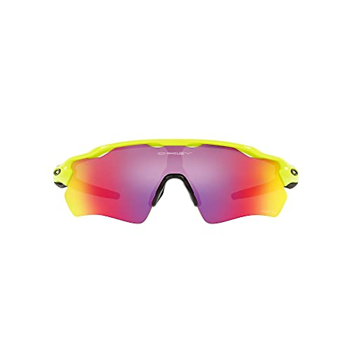Oakley Men's OO9208 Radar Ev Path Rectangular Sunglasses, Neon Yellow/Prizm Road, 38 mm