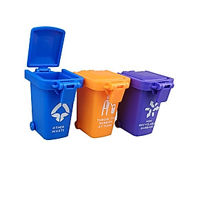 Nuanmu Trash Can Toy Kids Push Toy Vehicles Garbage Can