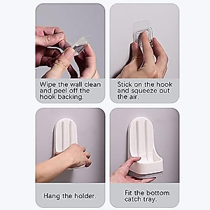 Silicone Toilet Bowl Brush Wall Mounted Floor Toilet Brush Plastic Toilet Cleaner Brush and Holder Set 3.4 X 3.5 X 16 Inch