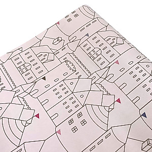 Yifely Castle Shelf Liner Stick Pictures Drawer Cover Paper Self-Adhesive Refresh Bedroom Wall Photo Background 17.7 inch by 9.8 Feet