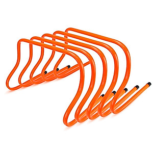 Agility Training Hurdles, 5-Pack - Hi Visibility Speed Endurance Indoor/Outdoor Practice Equipment for Track & Field - Fences for Sports Team Condition & Coaching Football, Soccer, & Cross Country