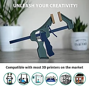 iSANMATE 3D Printer Filament, Colorful Carbon Fiber Filament Bundle, PLA Filament 1.75mm Carbon Fiber Pla(Blue, Army Green, Coffee, Brown), High-Accuracy +/- 0.02 mm, 250g x 4 Spool