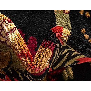 Unique Loom Barnyard Collection Area Rug - Farm (5' 3" x 8' Rectangle, Black/ Cream)