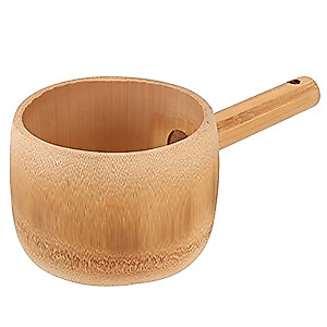 OUSIKA water Wooden Bath ladle Scoop Wood Spoon Kitchen Scoop Ladle Multipurpose Wooden Scoops Ladle Dipper Kitchen Large ladle Utensil Water Bailer Scoop scoop Spoon