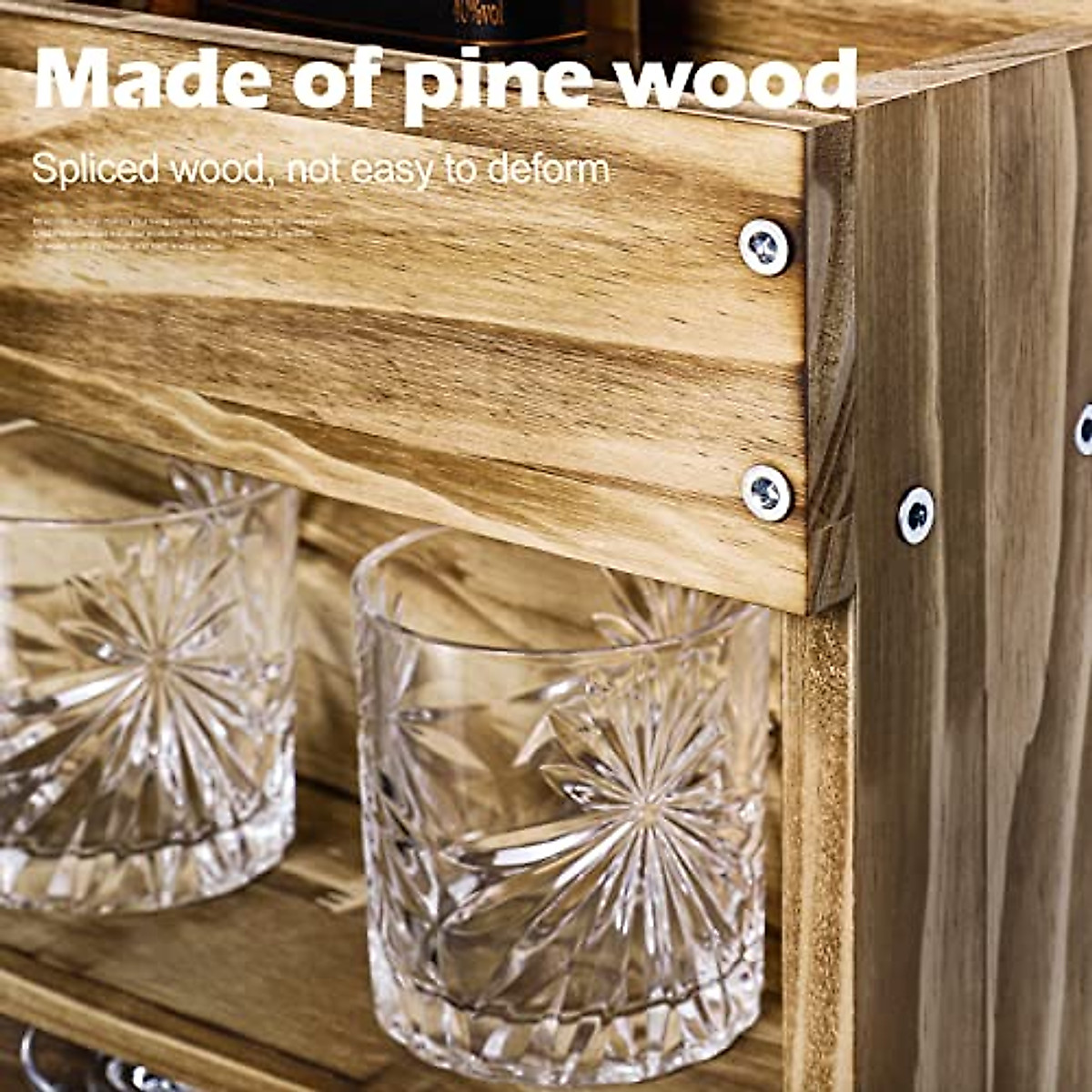 Homde Wine Rack Wall Mounted Wood + Airplane Wine Wall Bar