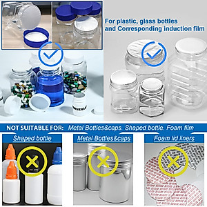 FUNSEALER Induction Heat Sealer Bottle Cap Sealing Machine For Plastic Glass Bottle Cap (110&220 Dual Voltage)