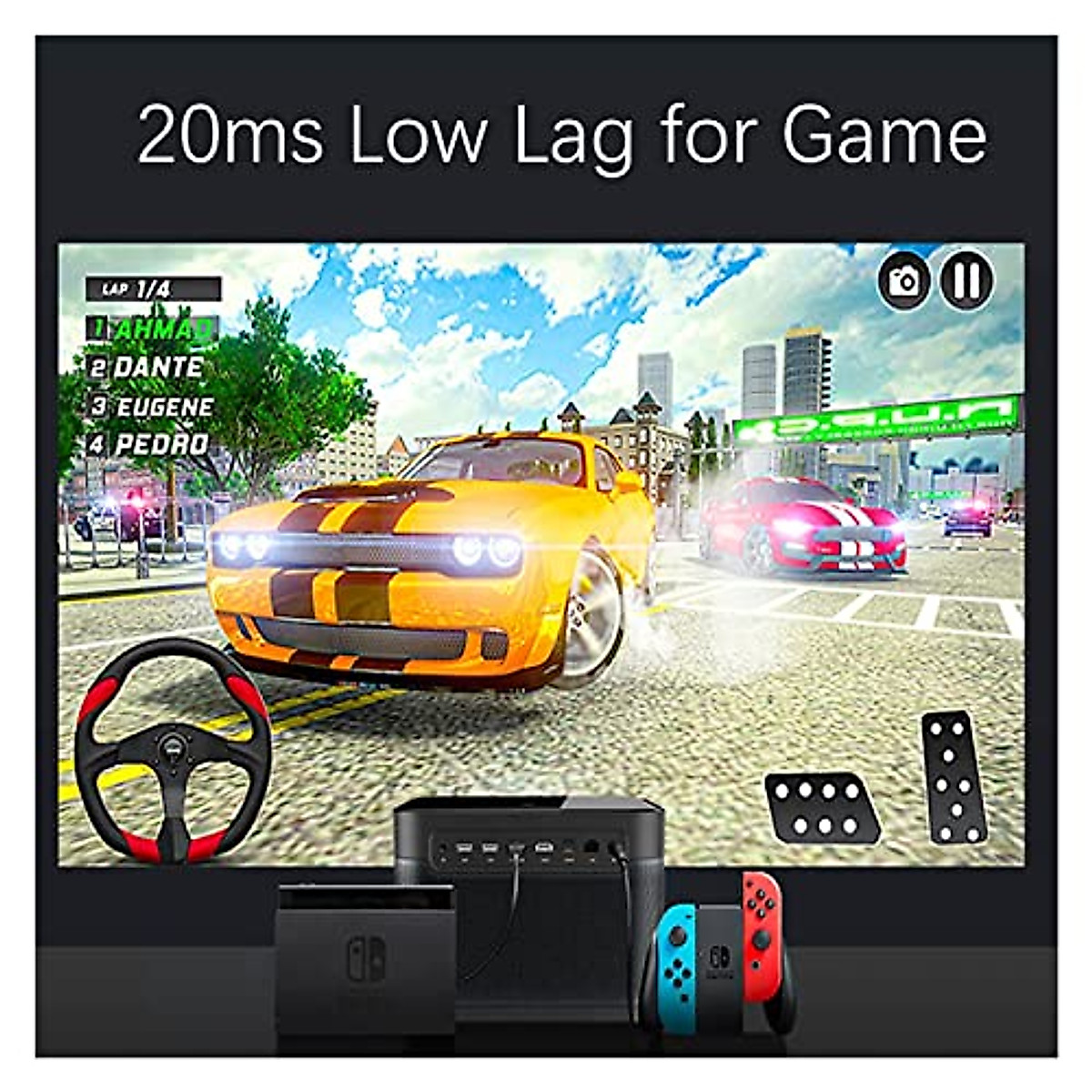 projecter Projector 4K Laser Beamer 3200ANSI Lumen with 128GB Memory Active 3D WiFi Smart TV Video Home Theater Cinema (Color : Mars pro)