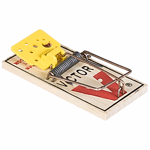 Victor Easy Set Mouse Trap 4 Pack M033 - Wooden Easy Set Mouse Trap - Prebaited