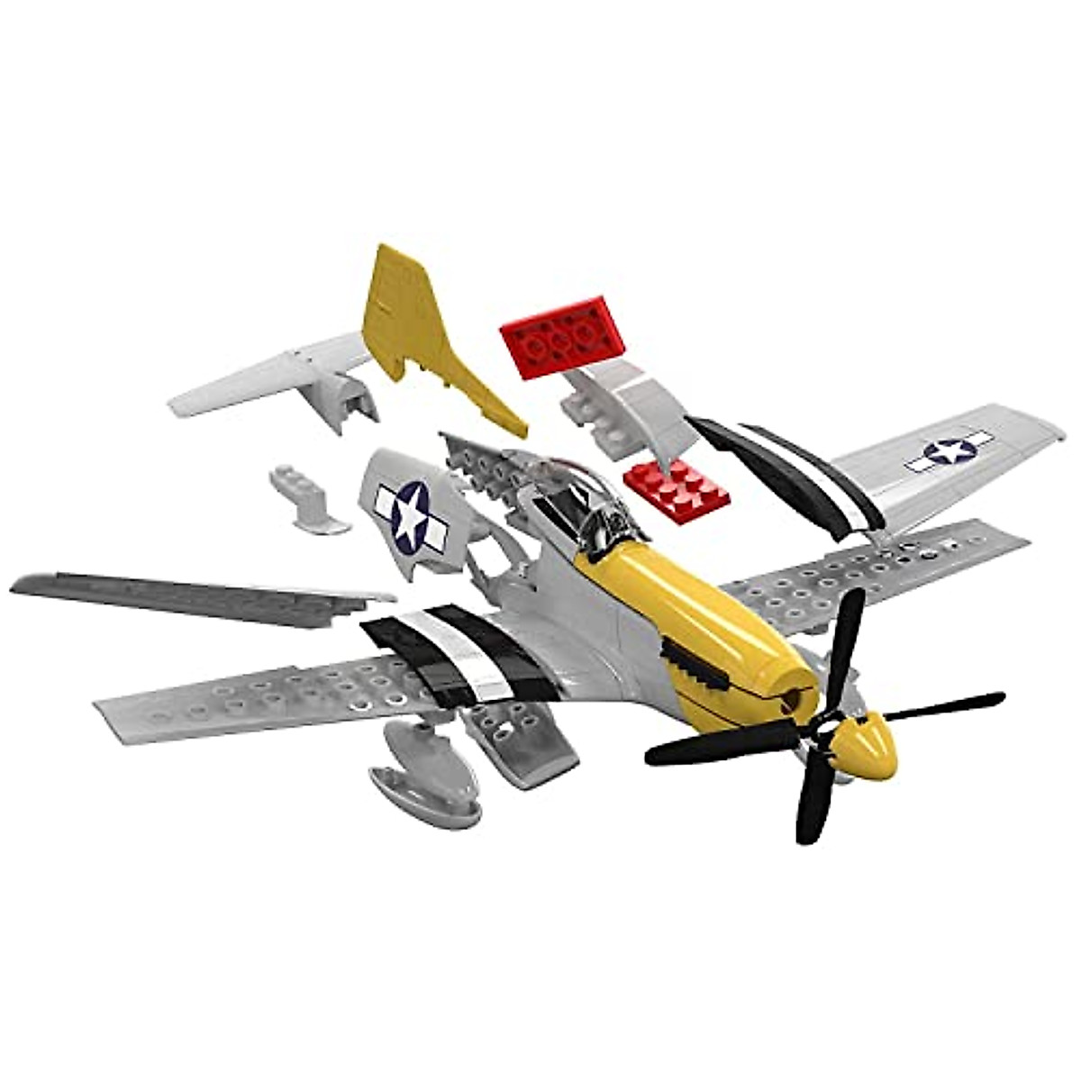 Airfix Quickbuild P-51D Mustang Airplane Brick Building Plastic Model Kit J6016