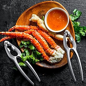 12 Pcs Crab Crackers and Tools, Nut Crackers for Crab Legs, Lobster Crackers Crab Crackers Sets, Heavy Duty Seafood Tools Nut Crackers Set