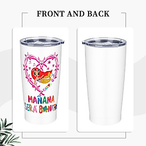 Kiserjens Stainless Steel Insulated Tumbler Vacuum Water Bottle Travel Cup Coffee Mug With Straw,Lid and Brush 20 oz