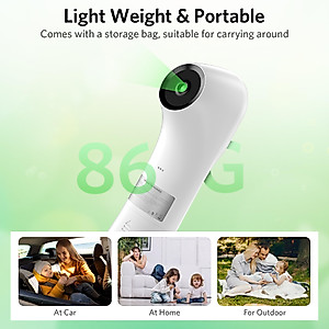 BESTEK Forehead Thermometer, Thermometer No Touch for Adults and Kids, Large LCD Screen Digital Infrared Thermometer for Home with Fever Alarm, Non Contact with 3-Color Indicator for Home