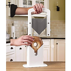 Hoan The Original Bagel Guillotine Universal Slicer, 9.25-Inch, White