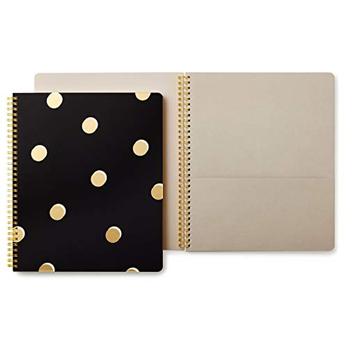 Kate Spade New York Large Spiral Notebook with 160 College Ruled Pages, Scatter Dot