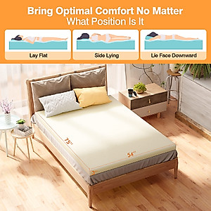 Giantex Bed Mattress Topper, 3 Inch Thickness Soft Mattress Pad, Full Bed Topper