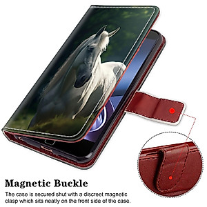 ZHOUZHANGDI Wallet Case Suitable for Google Pixel 8 Pro with Horse-aa29 Pattern with Card Slot and Wrist Strap Dust-Proof and Drop-Proof PU Leather Flip Cover Smartphone Wallet Case