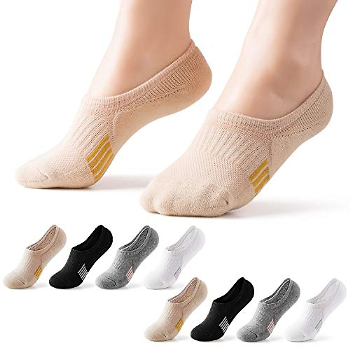 Gonii Womens No Show Socks Athletic Ankle Socks Cushioned Running Low Cut 5-8 Pairs