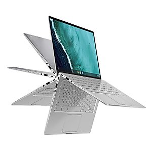 ASUS Chromebook Flip C434TA-DSM4T 2-in-1 Laptop 14" Touchscreen Full HD 4-Way NanoEdge, Intel Core m3-8100Y Processor, 4GB RAM, 64GB eMMC Storage, Chrome OS (Renewed)