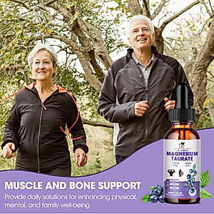 (2 Pack) Magnesium Complex Liquid Supplement, 2000mg Magnesium Taurate with Magnesium Glycinate 500mg,Malate,Aspartate,for Cardiovascular Health,Sleep,Calm,Cramps Support